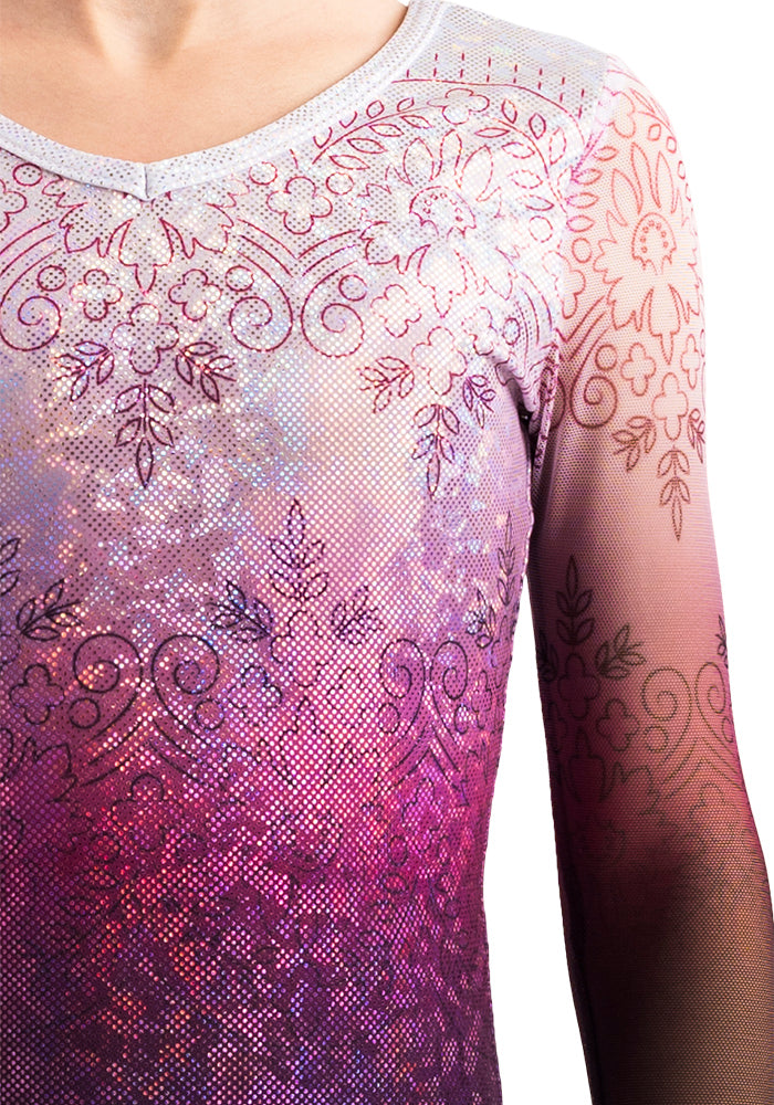 Ervy Ilka 3/4 Sleeved Leotard (Multicoloured Ilka Print) - Elite Gymnastics